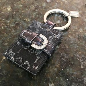 Coach | Accessories | Coach Black Signature Mini Photo Keychain | Poshmark
